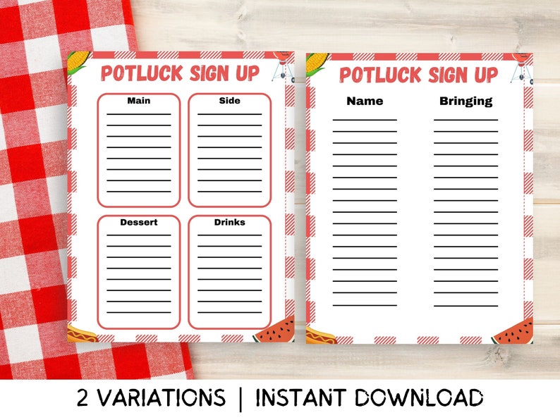 Ultimate BBQ Bundle; Editable BBQ Invite; Printable BBQ Potluck Sign up ...