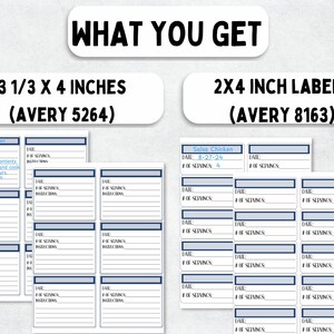 Freezer Bag Labels Printable Labels for New Moms, Freezer Meal Parties ...