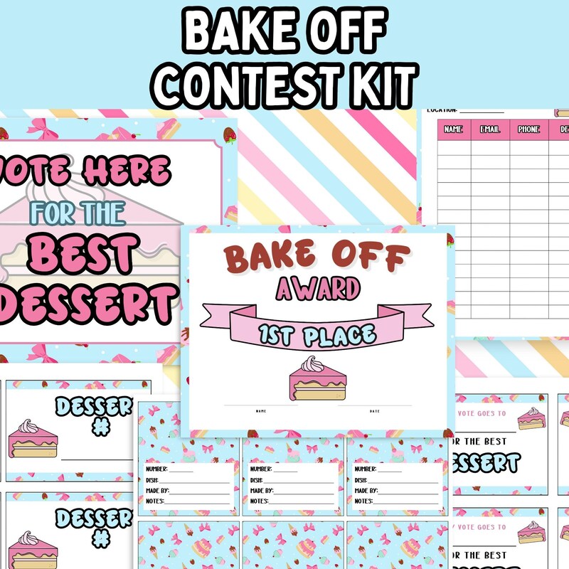 Bake off Score Cards - Etsy