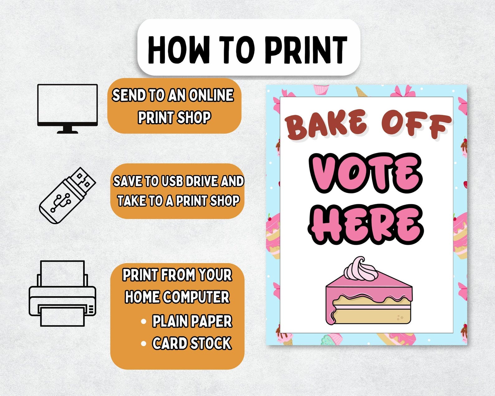 Editable Bake off Contest Kit; Printable Baking Competition Voting ...