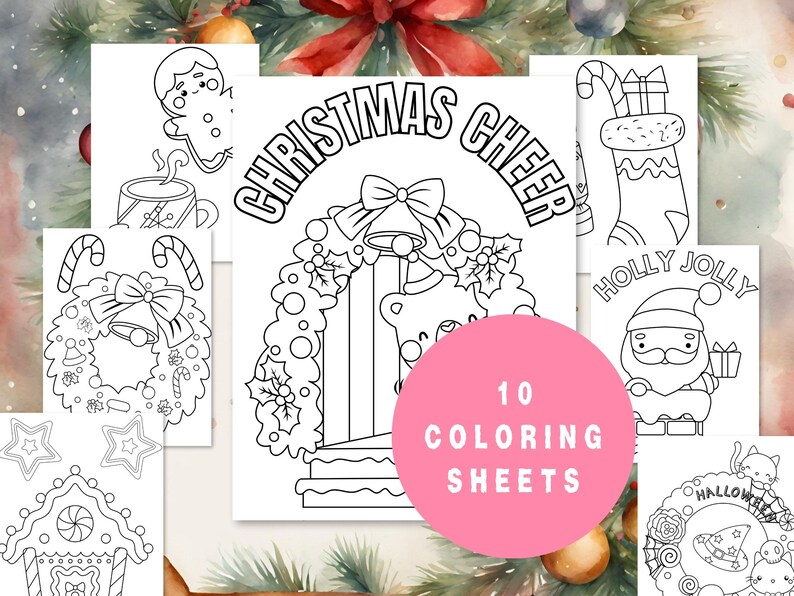 Printable Christmas Coloring Pages; Christmas Coloring Book; Christmas ...