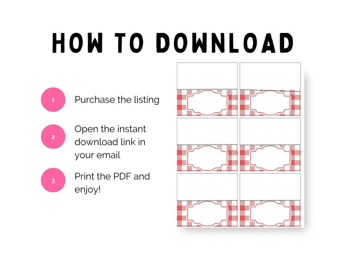 BBQ Place Cards Printable; BBQ Food Labels; Picnic Food Tent Cards; BBQ ...