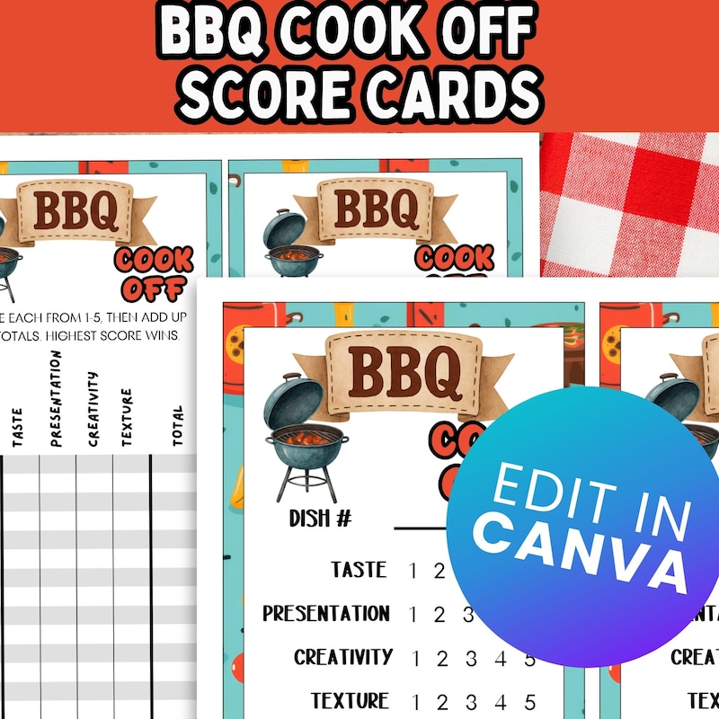 Bake off Judging Sheet - Etsy