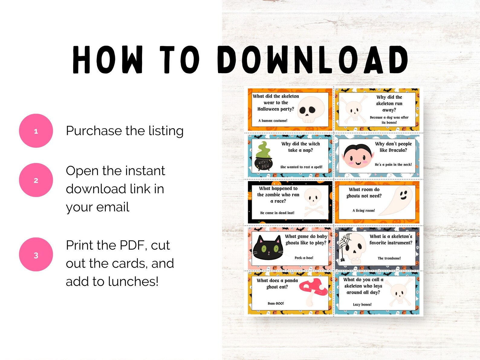 Halloween Lunch Box Jokes for Kids PDF; Printable School Notes; Jokes ...