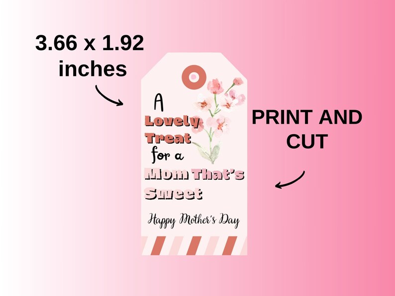 Mothers Day Gift Tag Printable; Mothers Day Treat Tag; Gift Tag for Mom ...