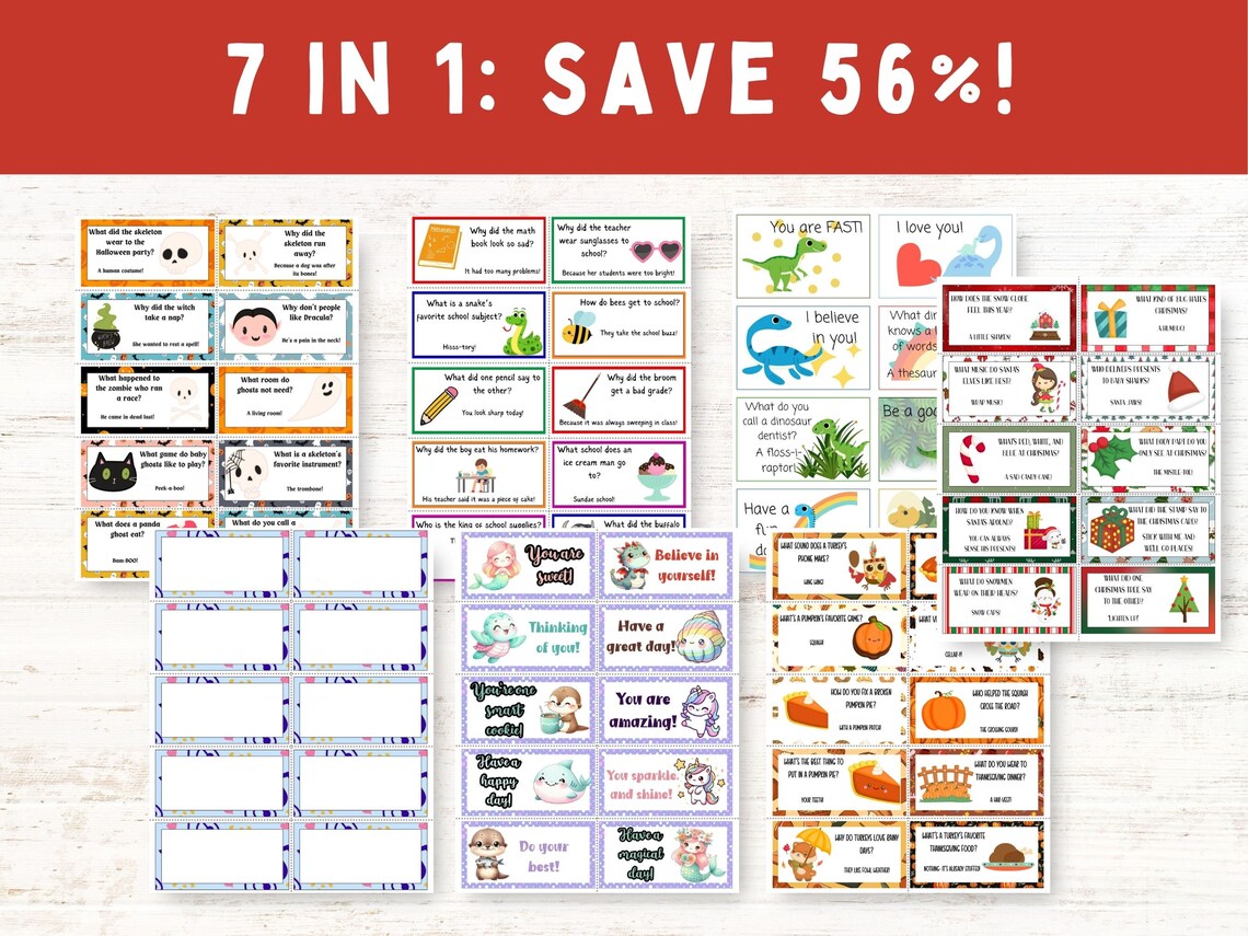 Lunch Box Jokes for Kids PDF; 250+ Lunchbox Notes; Christmas ...