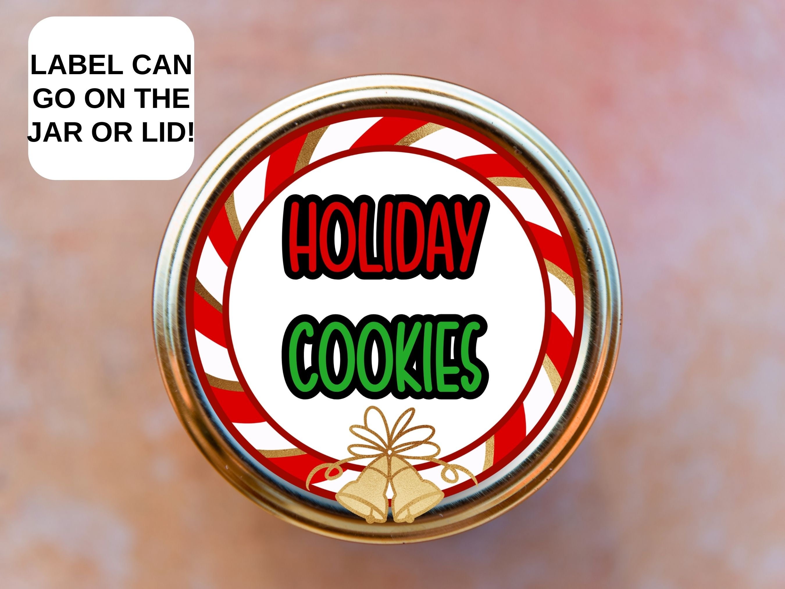 Holiday Cookie Mix in a Jar Printable Labels; Christmas Cookie Recipe ...