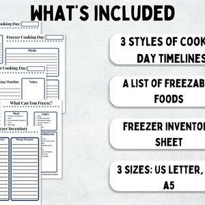 Freezer Meal Planner PDF; Inventory Sheet and Cooking Day Templates ...