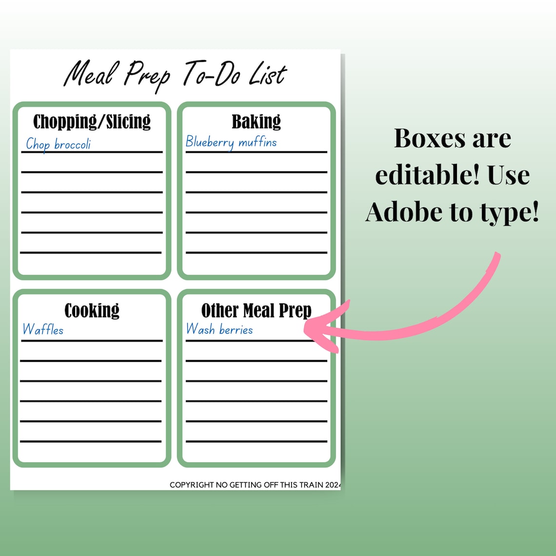 Weekly Meal Prep Planner; Meal Prep Checklist; Cheat Sheet Printable ...