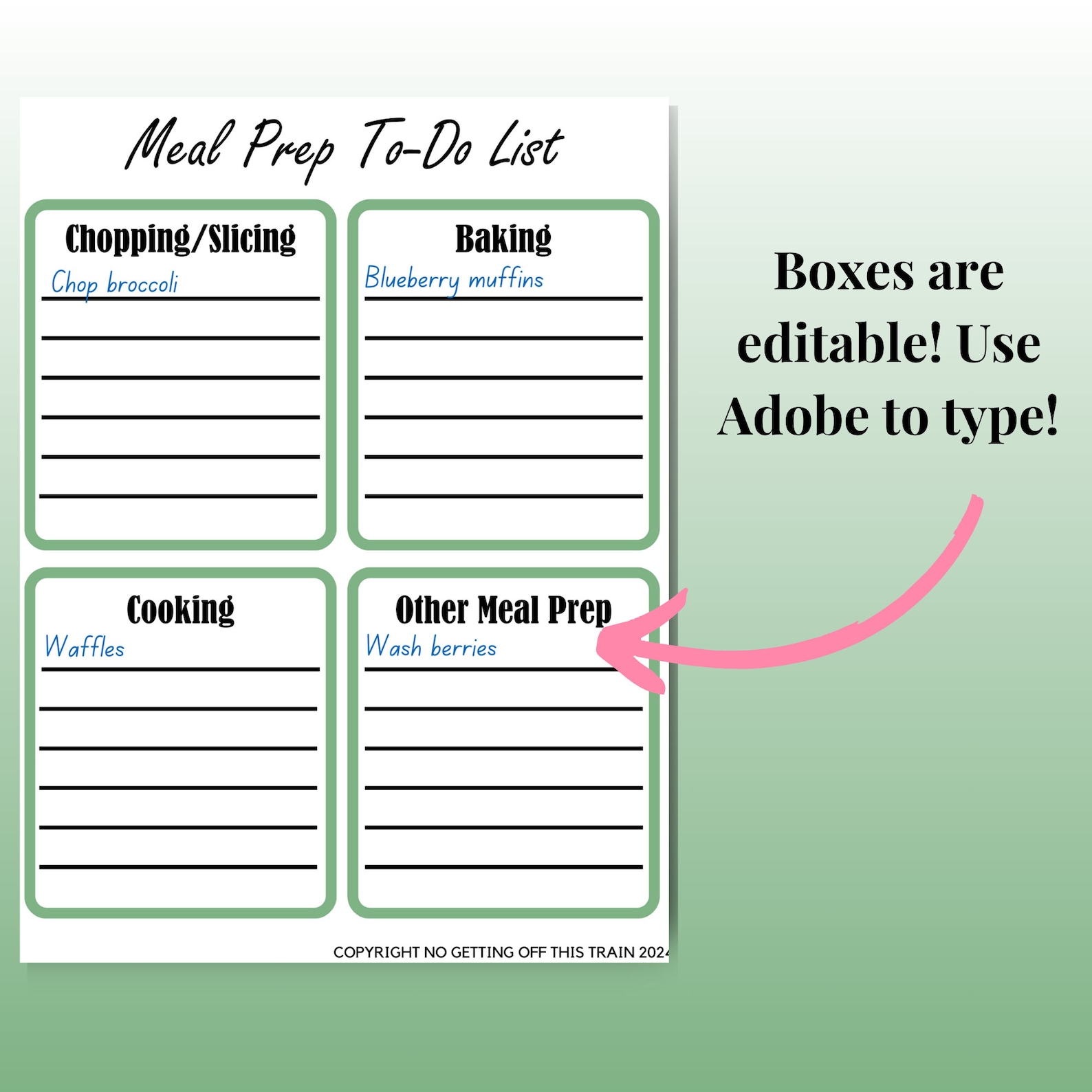 Weekly Meal Prep Planner; Meal Prep Checklist; Cheat Sheet Printable ...
