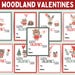 Woodland Animals Printable Valentine Cards; Classroom Valentines PDF ...