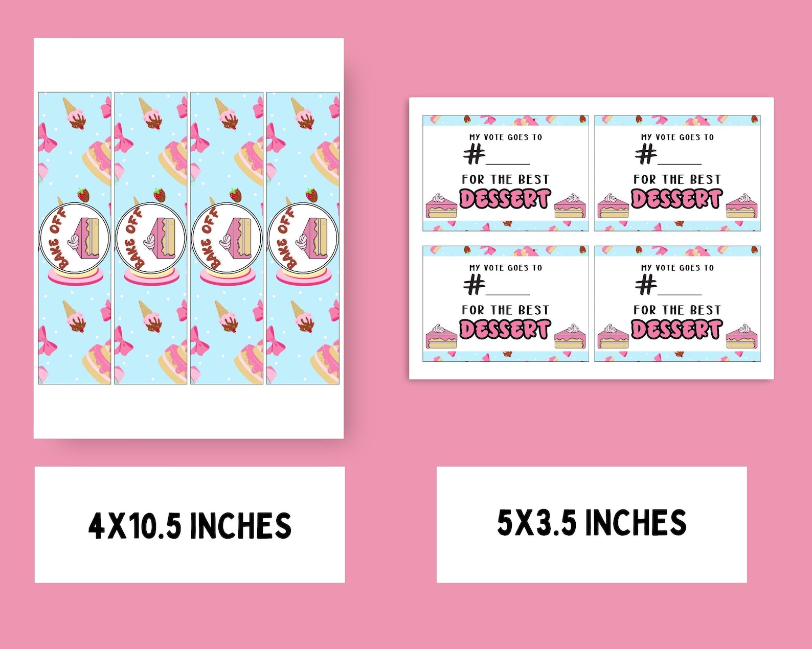 Editable Bake off Contest Kit; Printable Baking Competition Voting ...