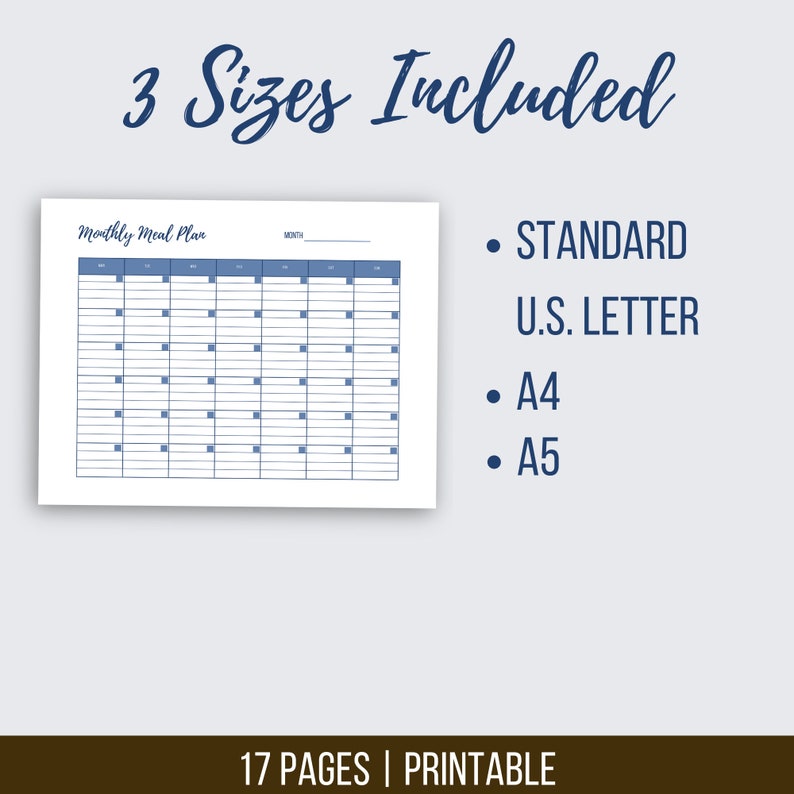 Ultimate Meal Planning Bundle; Printable Templates; Organized Weekly ...