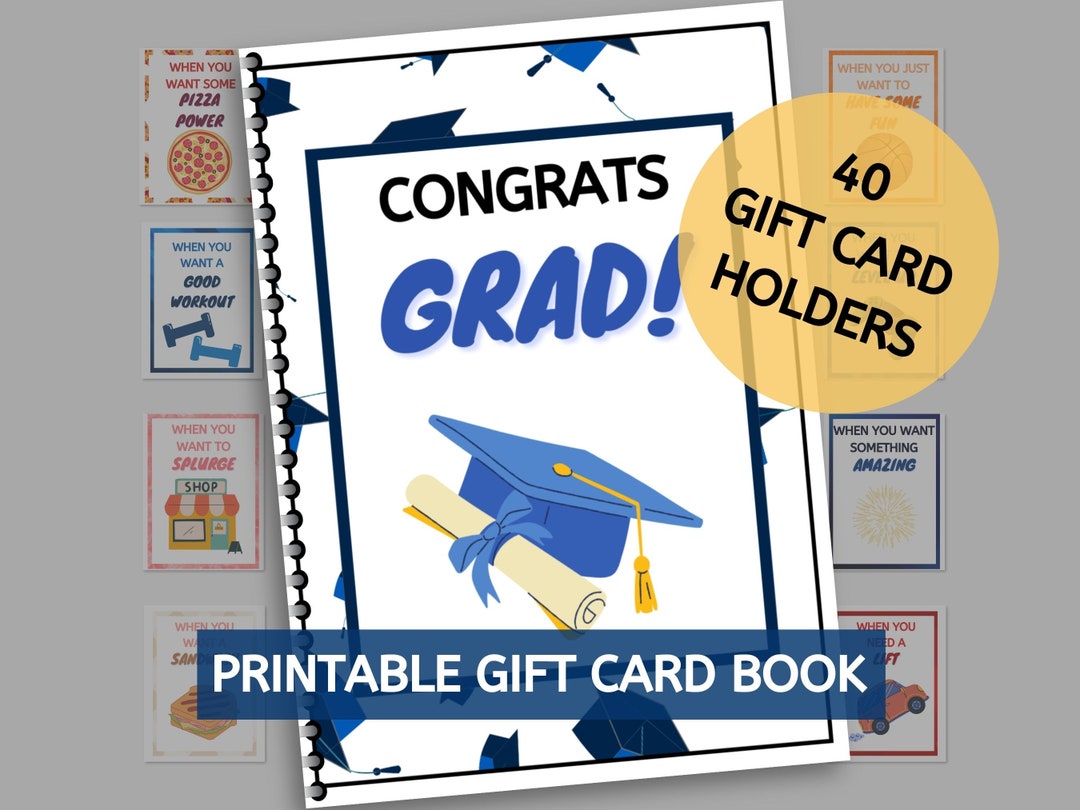 Graduation Gift Card Book; Printable Graduation Present; High School ...