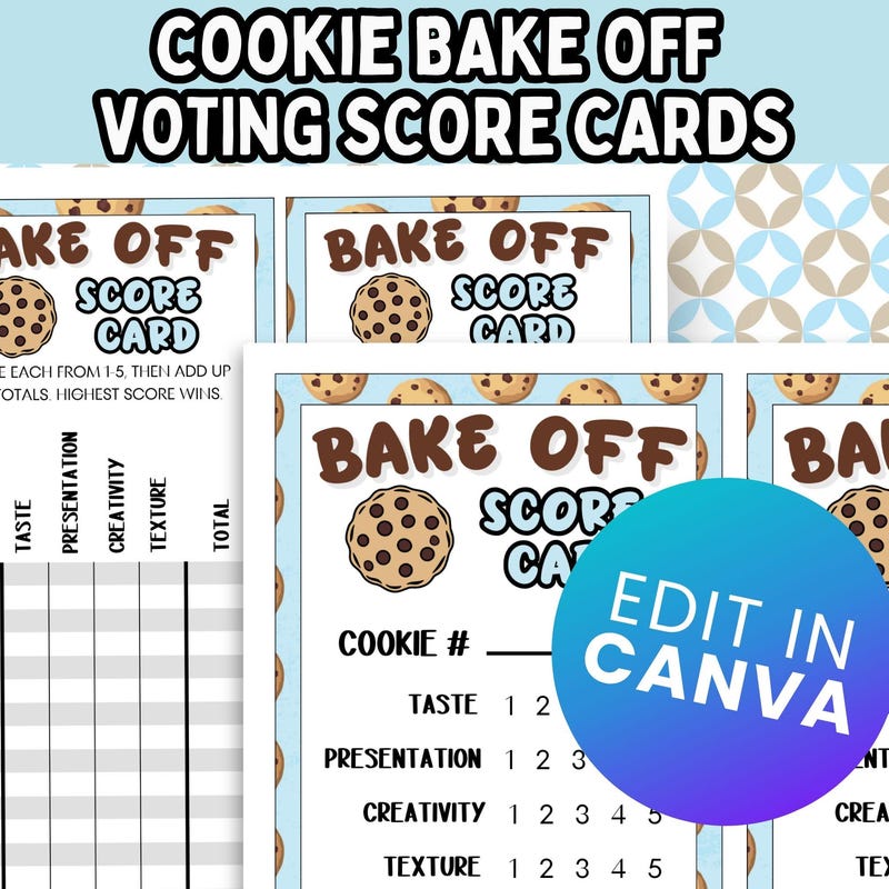 Bake off Score Cards - Etsy