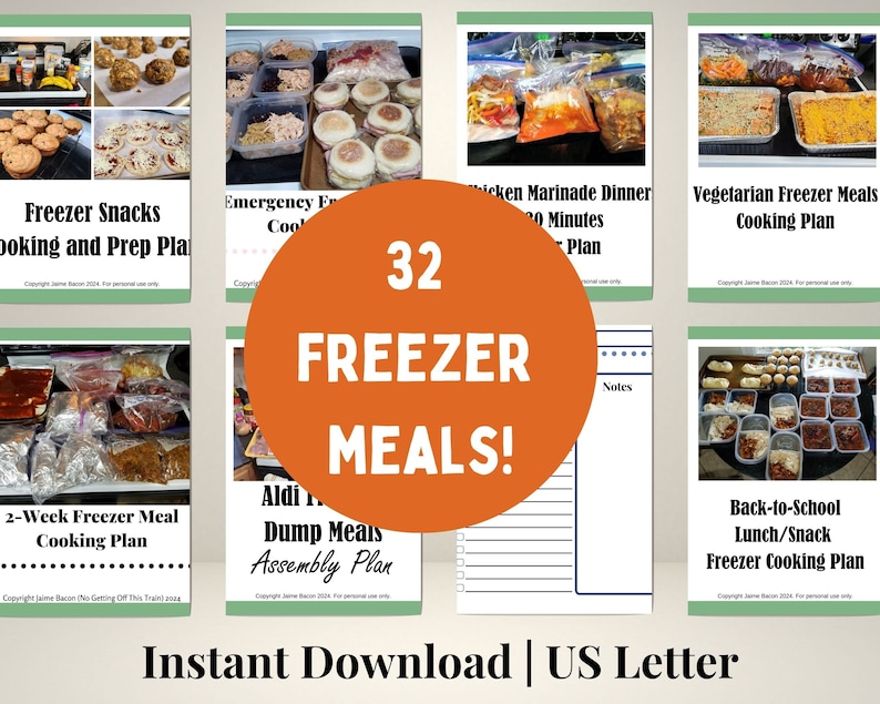 Freezer Meals Bundle PDF; 7 Freezer Meal Plans With Grocery Lists and ...