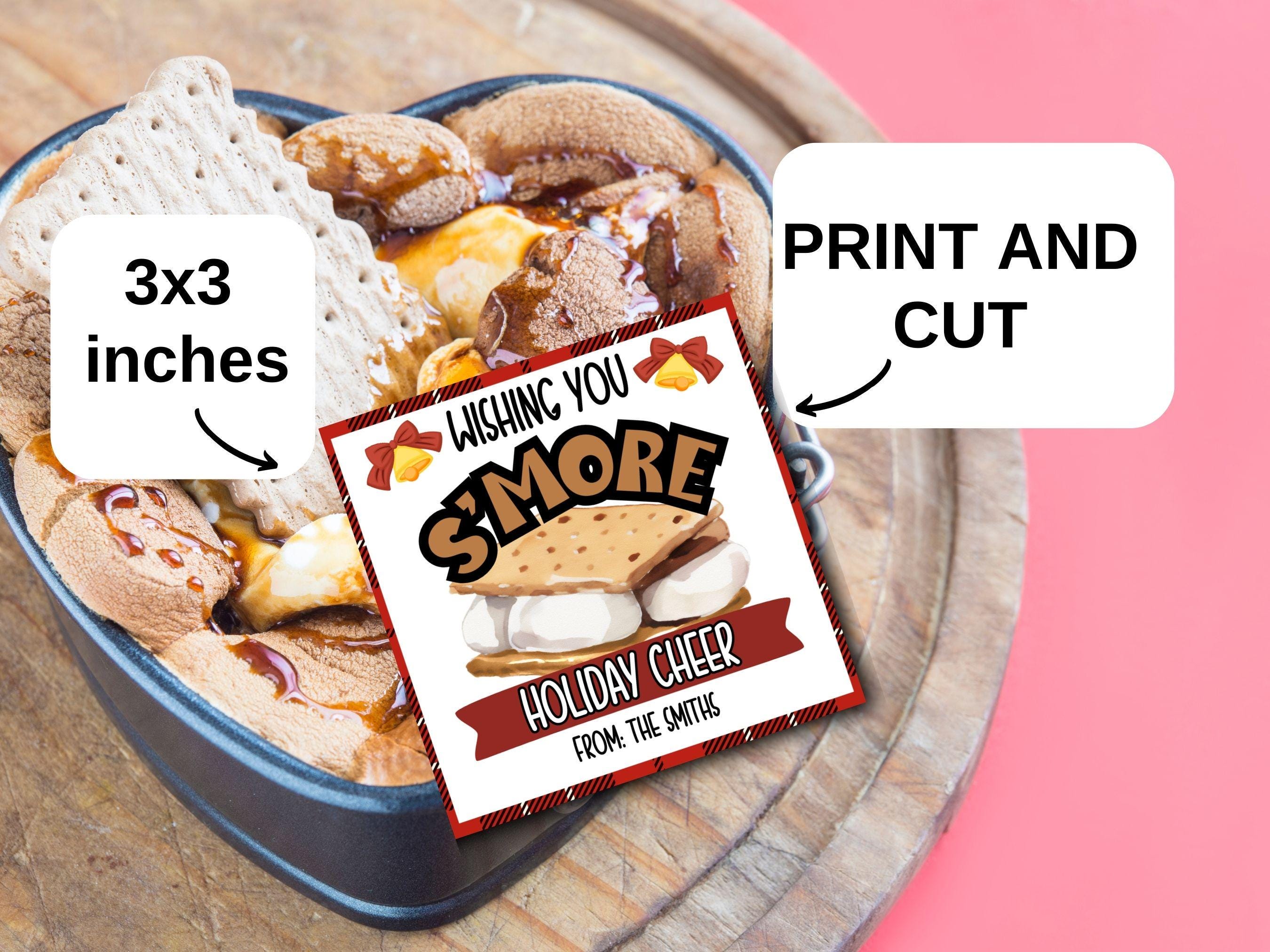 S'mores Christmas Gift Tag; Editable Smores Gift Tag; Printable Gift ...