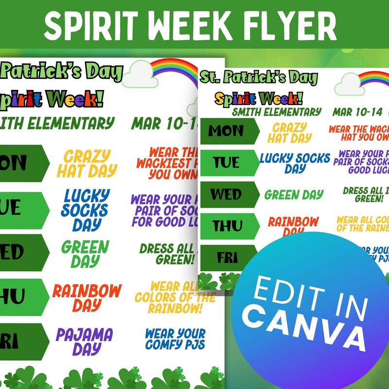 St Patricks Spirit Week - Etsy