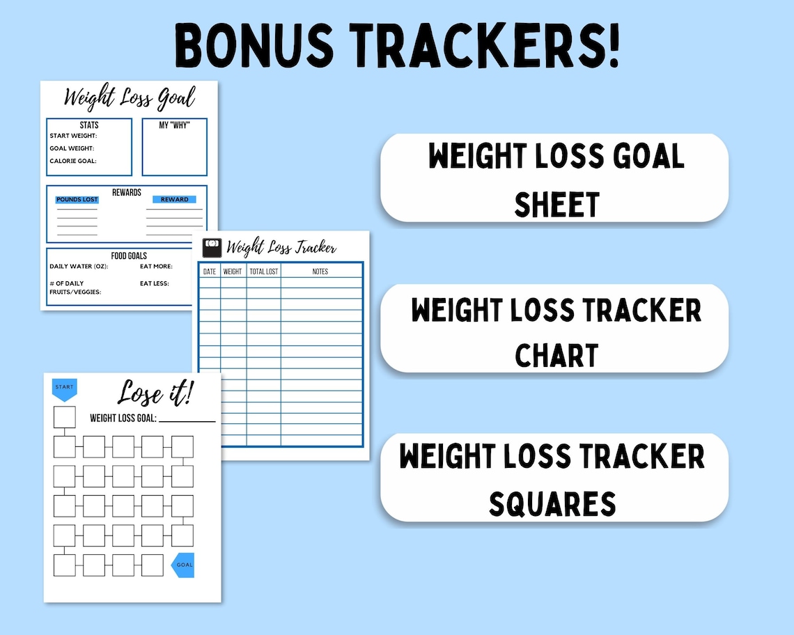 Weight Loss Workbook and Guide; 4 Weeks to Weight Loss; Goal Tracker ...
