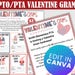 Editable Valentines Day Candy Grams; Boho Valentines Gnome; PTO PTA ...
