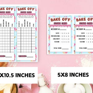 Editable Bake off Score Cards; Printable Baking Competition Voting ...