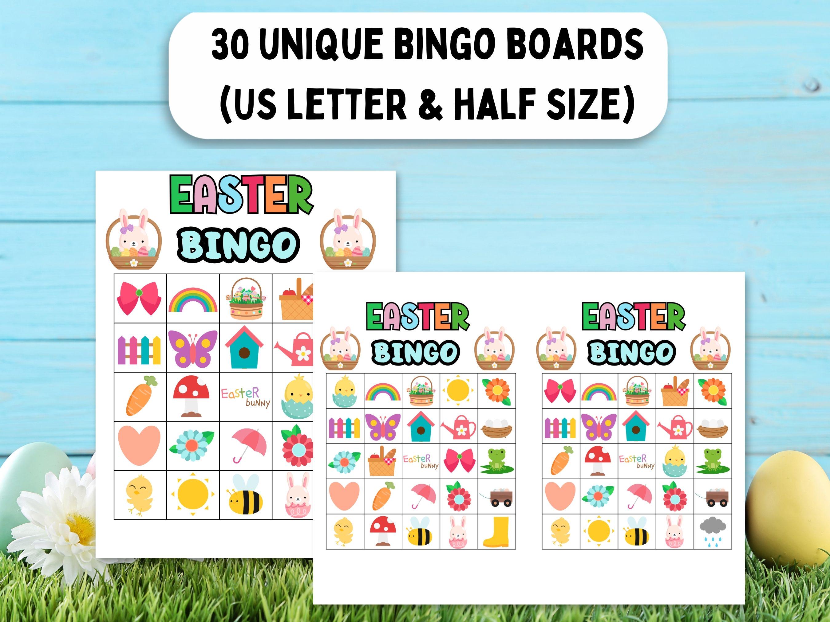 Printable Easter Bingo Game; 30 Bingo Cards; Class Party Game ...