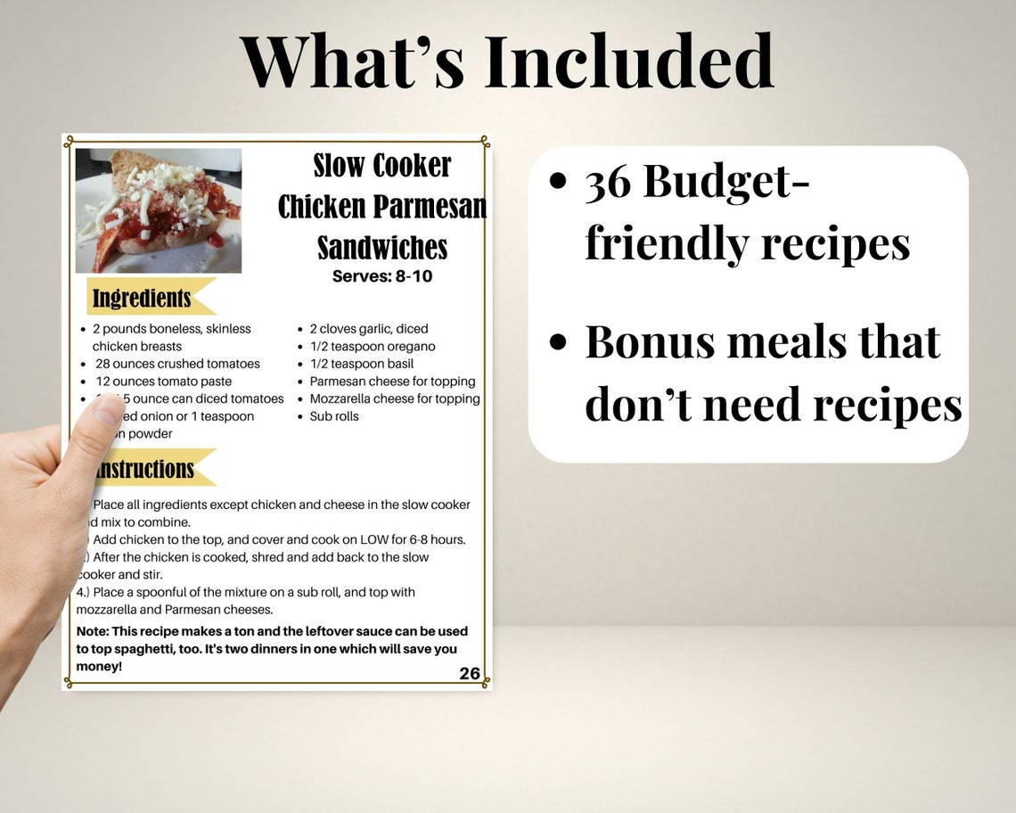 Budget Meals Recipe Book PDF; Printable Budget Recipe Book; 36 Money ...