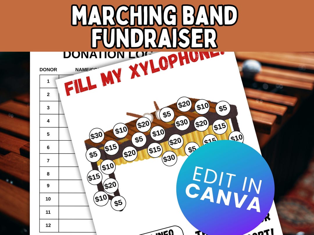 Editable Marching Band Fundraiser; Fill My Xylophone Fundraiser Form ...