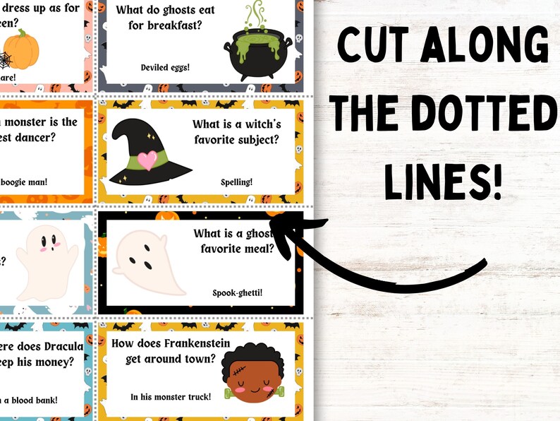 Halloween Lunch Box Jokes for Kids PDF; Printable School Notes; Jokes ...