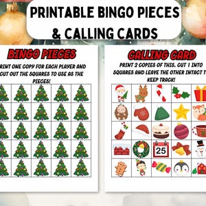 Christmas Bingo Game; Printable Christmas Bingo; 30 Christmas Bingo ...