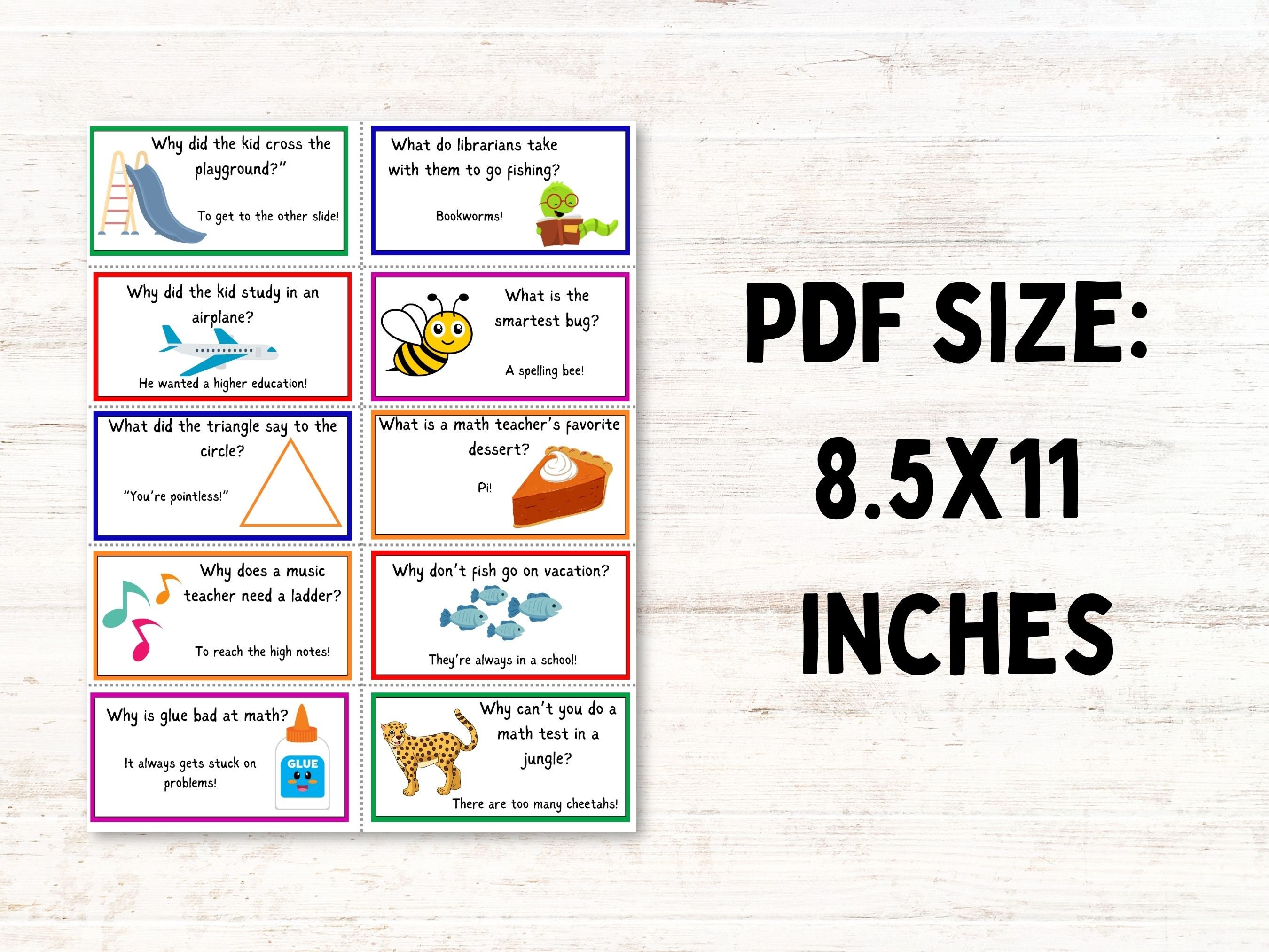 Lunch Box Jokes for Kids; 50 Printable Lunchbox Notes; Back to School ...