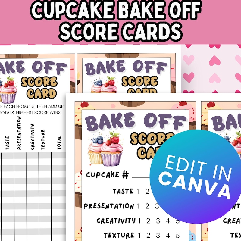 Bake off Score Cards - Etsy