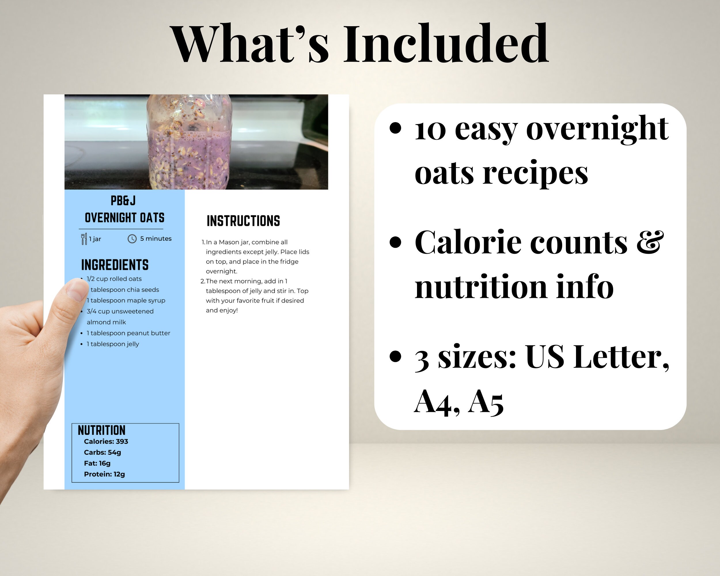 Overnight Oats Recipe Book PDF; Healthy Breakfast Recipes; Meal Prep ...