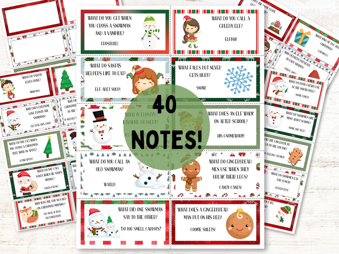 Christmas Lunch Box Jokes for Kids PDF; 40 Lunchbox Notes; Christmas ...
