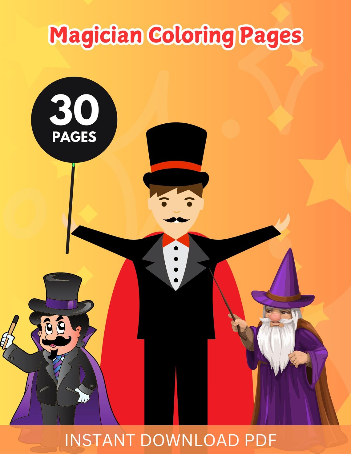 Magician Coloring Pages Printable Magic Coloring Coloring Pages for ...