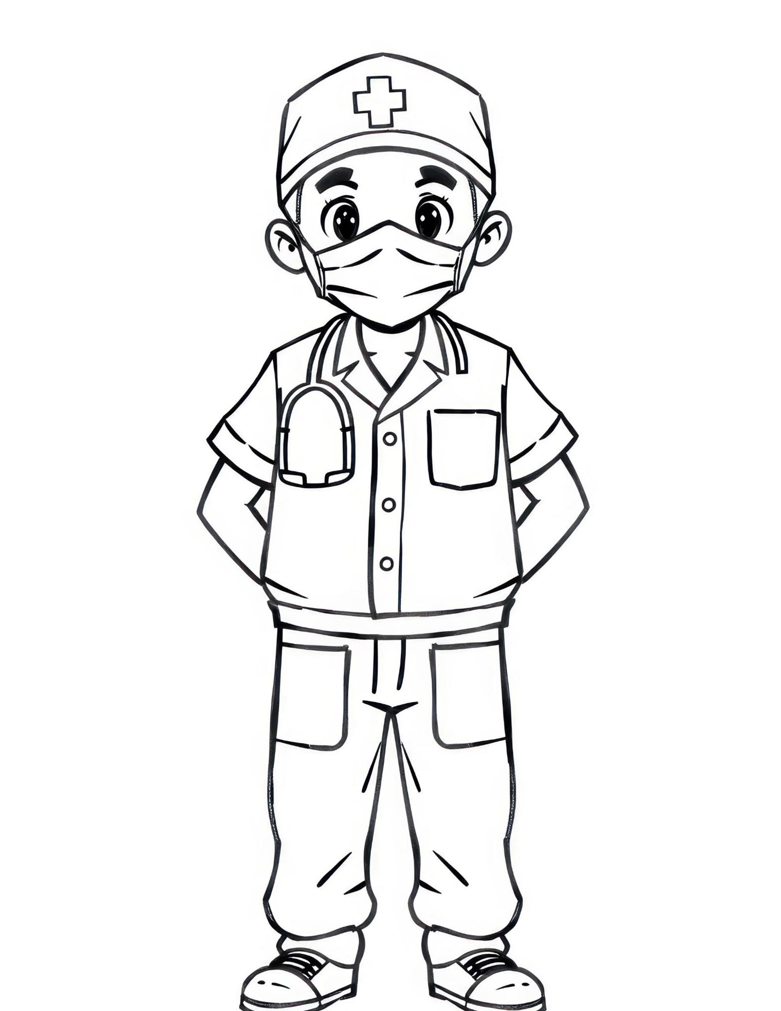 Doctor Coloring Pages, Printable Hospital Coloring Pages, Doctor Nurse ...