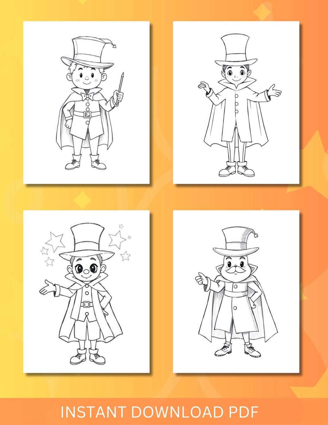 Magician Coloring Pages Printable Magic Coloring Coloring Pages for ...
