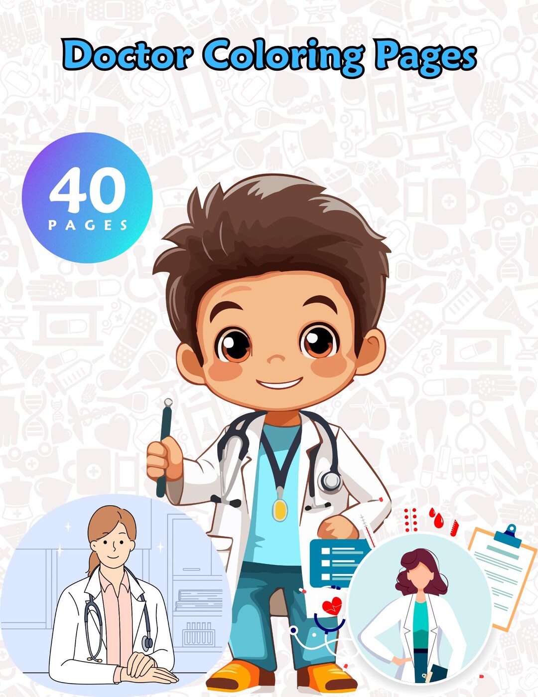 Doctor Coloring Pages, Printable Hospital Coloring Pages, Doctor Nurse ...