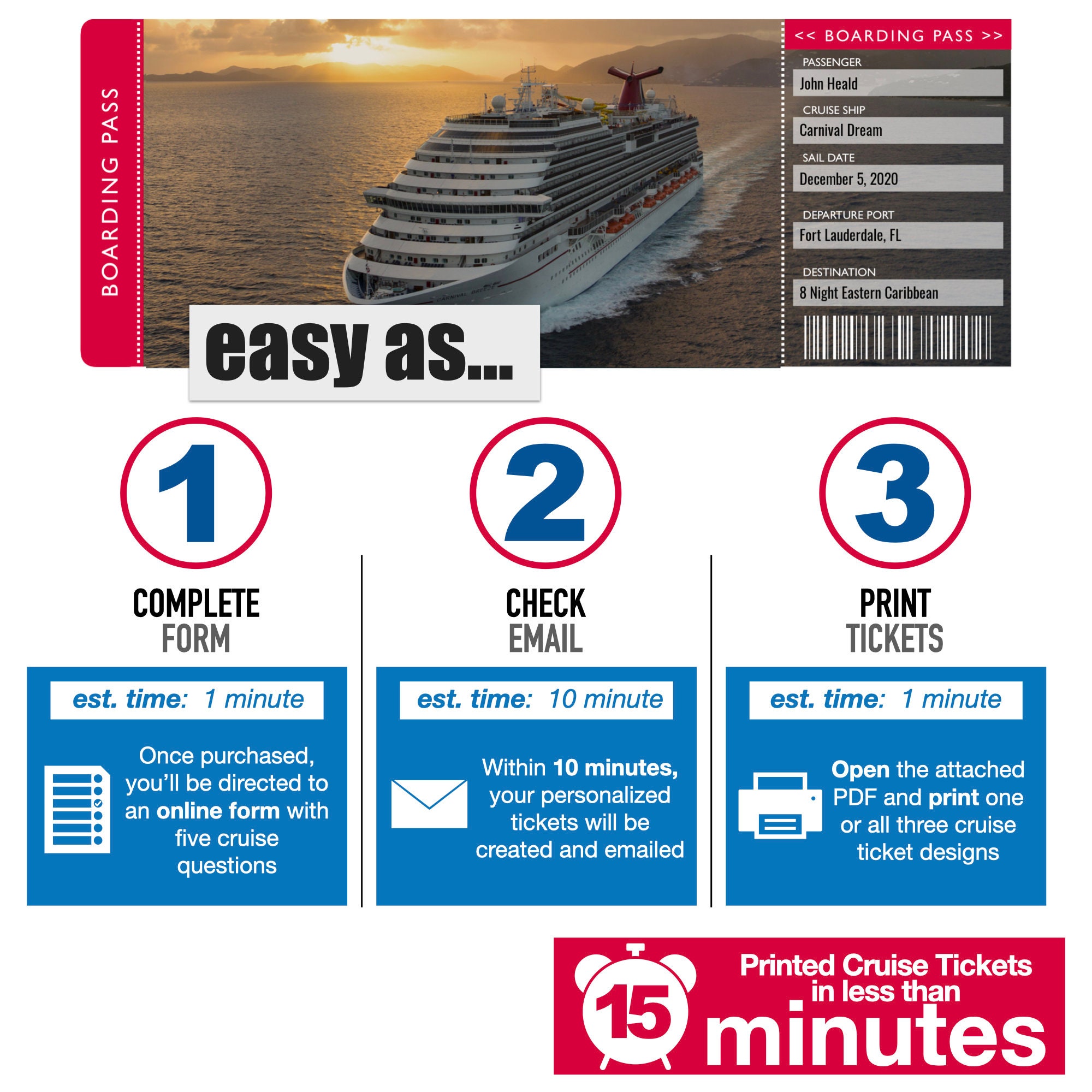 Carnival Cruise Boarding Pass Form