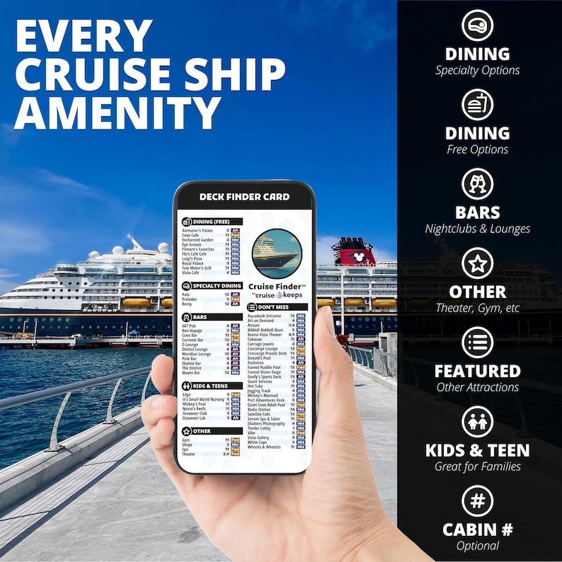 Disney Treasure Cruise Deck Finder Cards – Ship Locator (digital ...