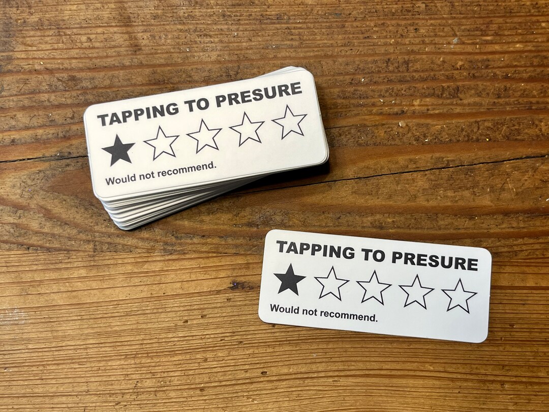 Tapping to Pressure One Star Review Sticker - BJJ Vinyl Decal - Etsy