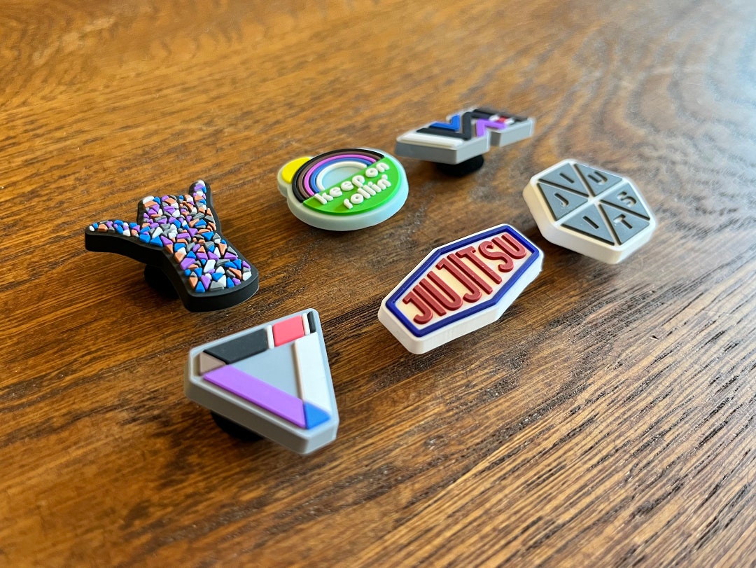 Six Jiu Jitsu Clog Shoe Charms -- Bundle of 6 Shoe Clips - Etsy
