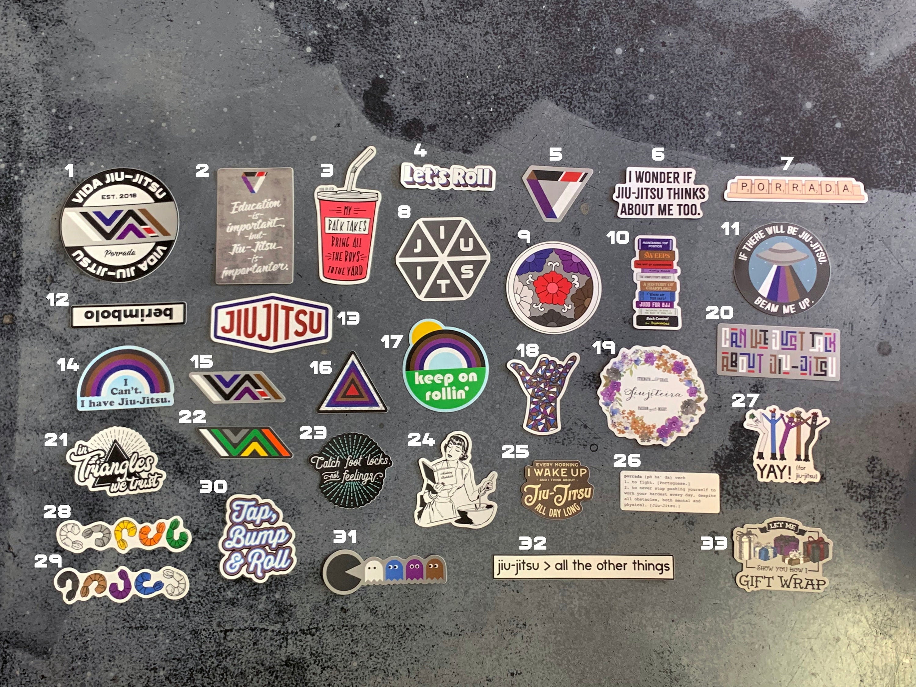 5 BJJ Sticker Bundle You Pick Your Five Jiu-Jitsu Vinyl | Etsy