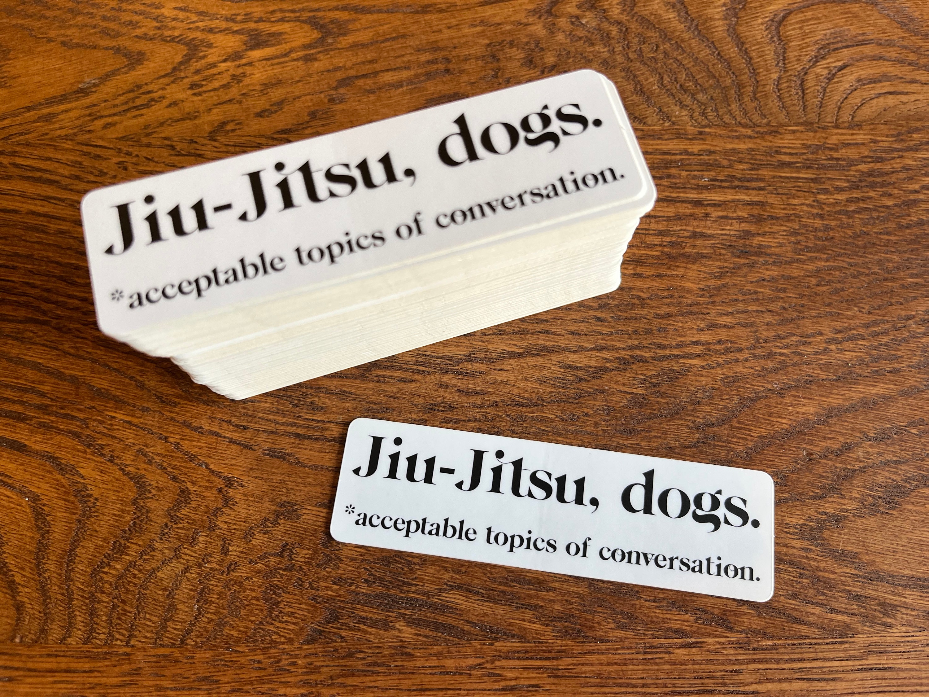 Jiu-jitsu Dogs. acceptable Topics of Conversation Sticker | Etsy