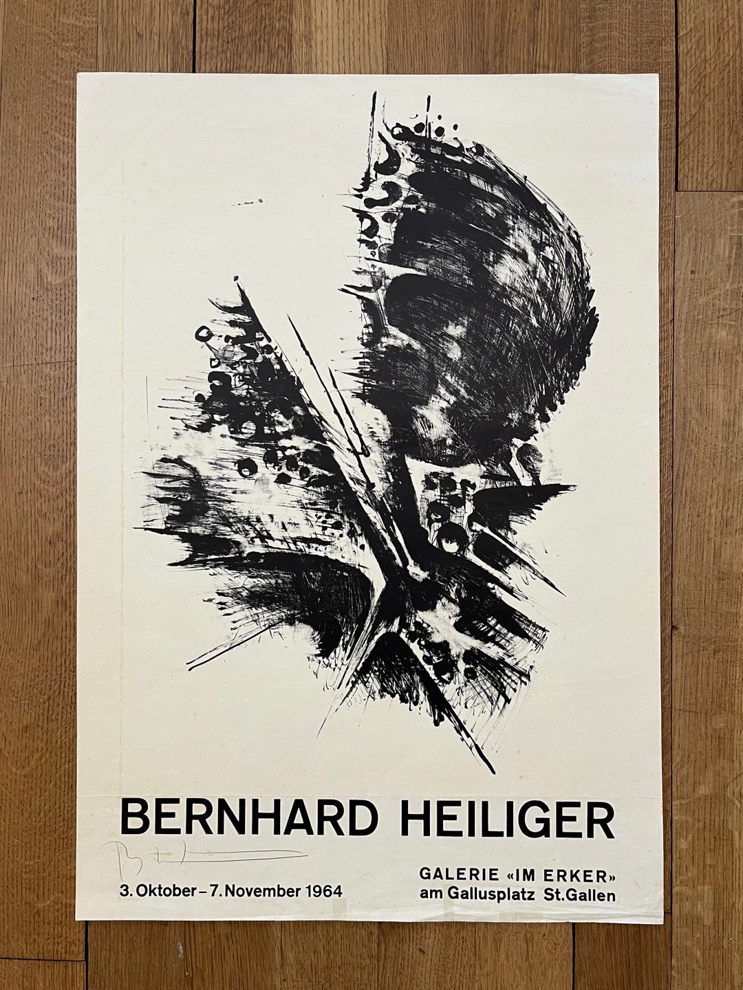 Bernhard Heiliger Original Art Poster Used - 20.3"×29.3" (51.5×74.5cm ...