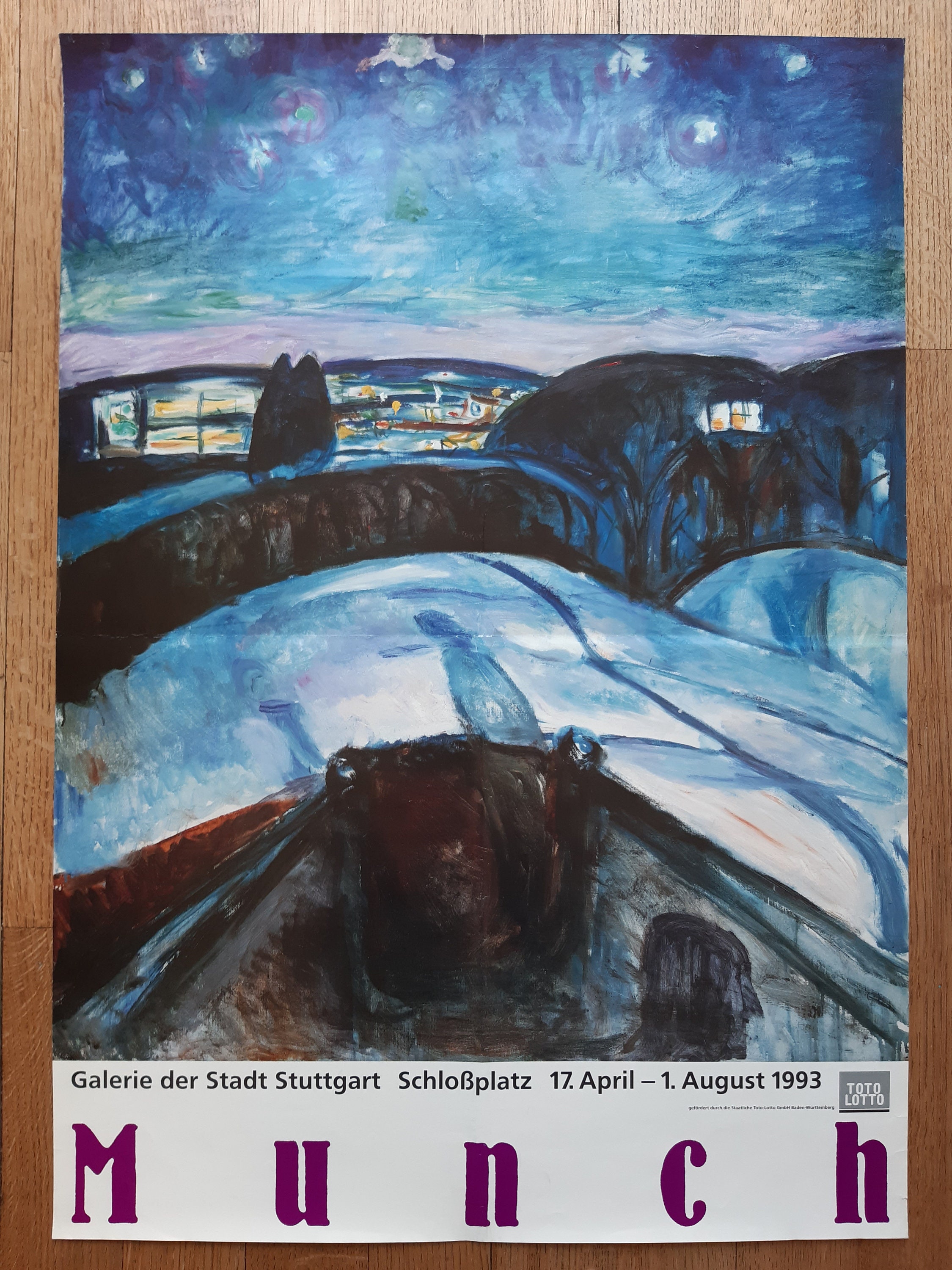 Edvard Munch Original Art Poster Folded - Etsy