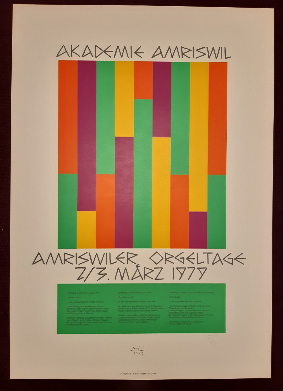 Max Bill Original Handsigned Art Poster - 27.6"×39.4" (70×100cm) - Etsy