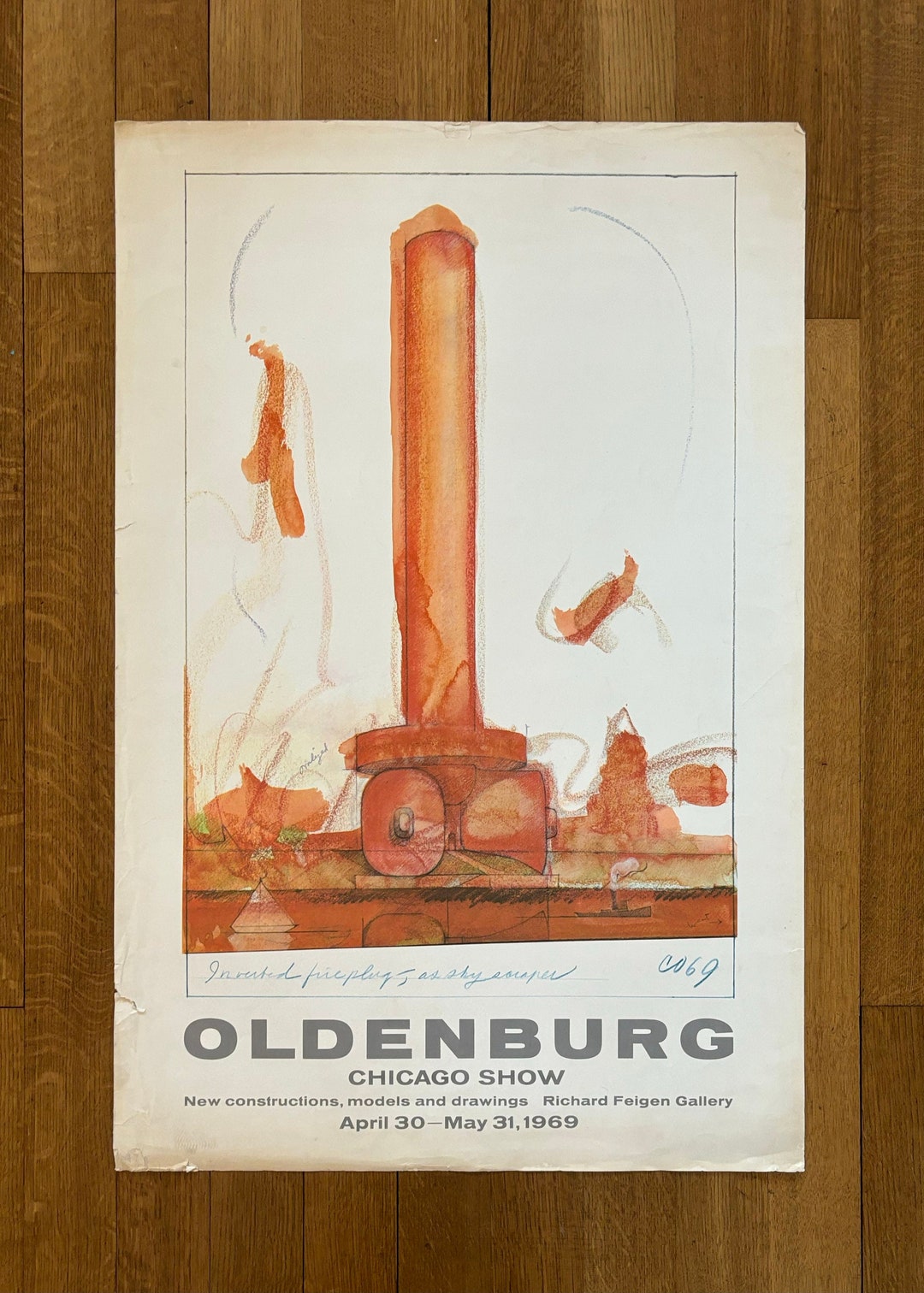 Claes Oldenburg Original Art Poster - 25.0"×38.0" (63.5×96.5cm) - Etsy