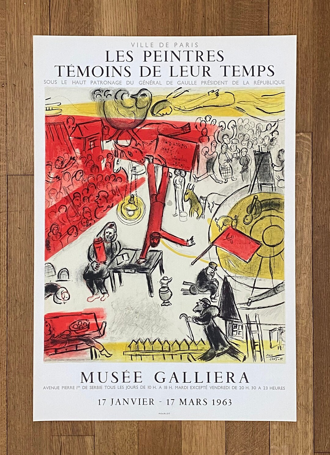 Marc Chagall Original Art Poster - 20.3"×29.5" (51.5×75cm) - Etsy