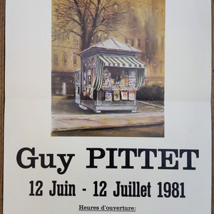 Guy Pittet Original Art Exhibition Poster Used - 13.8"×18.9" (35×48cm ...